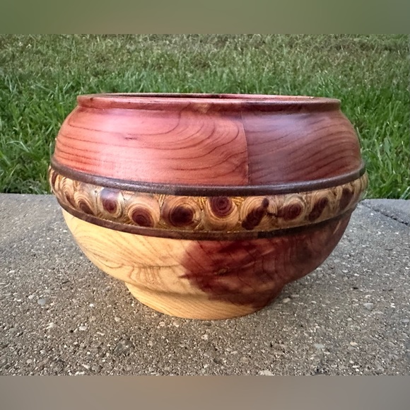 Kitchen | Handmade Handcrafted Segmented Wooden Decorative Bowl Cedar ...